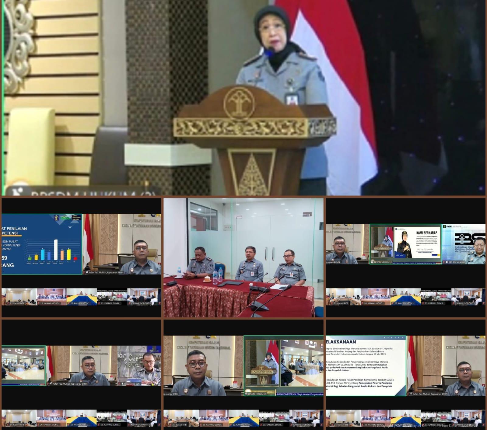 BPSDM Kementerian Hukum RI Gelar Penilaian Kompetensi bagi Analis dan Penyuluh Hukum Secara Hybrid